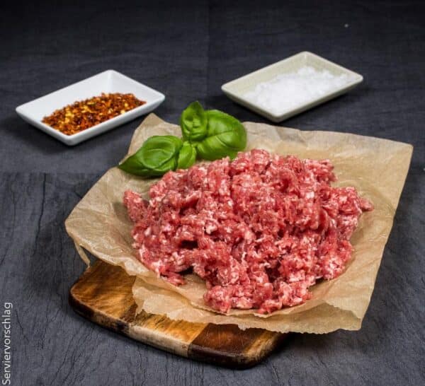 Hackfleisch vom Schwein – 1 kg tiefgefroren & vielseitig einsetzbar ...