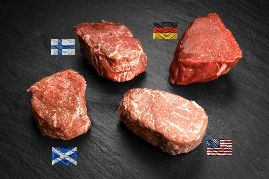 Filetsteak Tasting – Premium Cuts aus 4 Ländern - Tellermitte